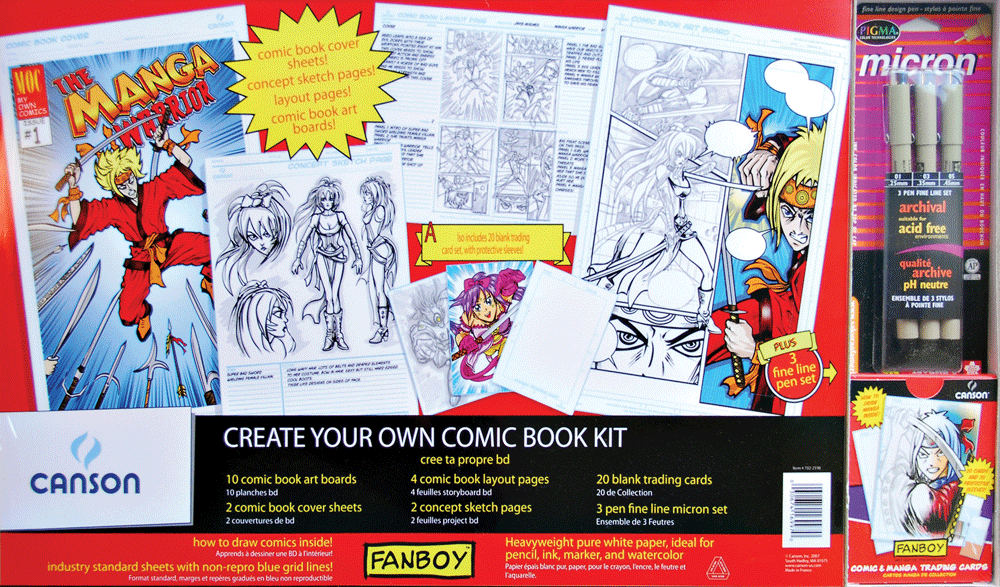 Canson Fanboy Create Your Own Comic Book Kit Rex Art Supplies