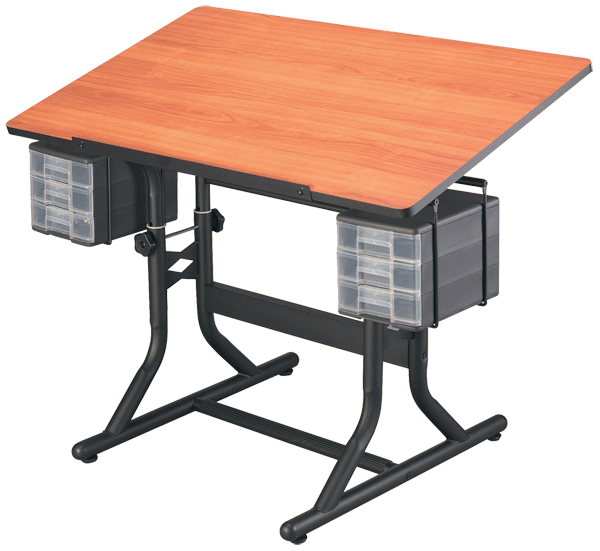 Alvin Craftmaster Hobby Station - Color: Black Base with Woodgrain Top ...