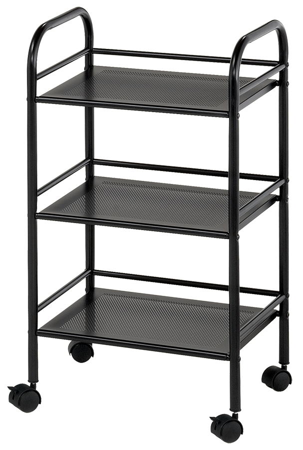 Blue Hills Studio Storage Cart, 3 Shelves, Black | Rex Art Supplies