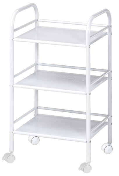 Blue Hills Studio Storage Cart, 3 Shelves, White | Rex Art Supplies