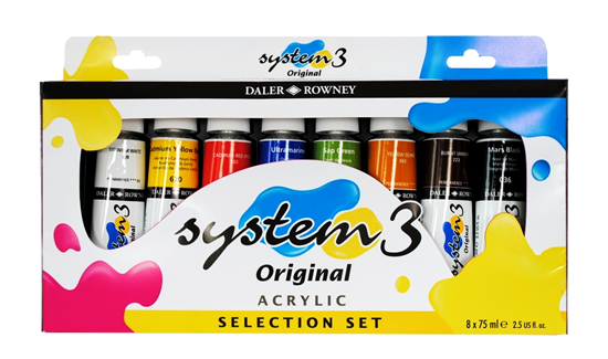 Daler-Rowney System 3 Acrylic Color Selection Set | Rex Art Supplies