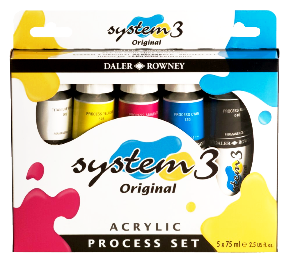 Daler-Rowney System 3 Acrylic Color Process Set | Rex Art Supplies